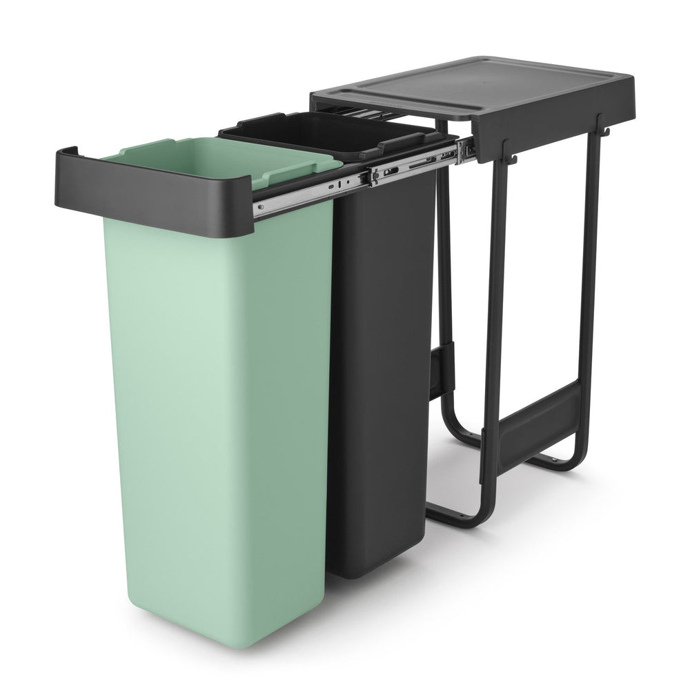 Brabantia 2-Compartment 60L Recycling Bin: 400mm Door | Binopolis ...