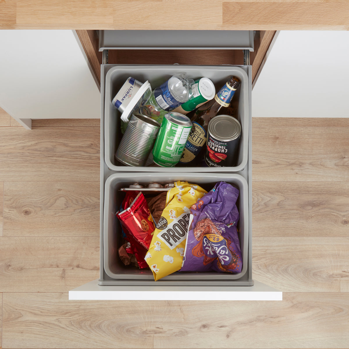 Wesco Bio Double Pull-Out 2-Compartment Bin 64L | 400mm Pull-out Door | Binopolis Ltd