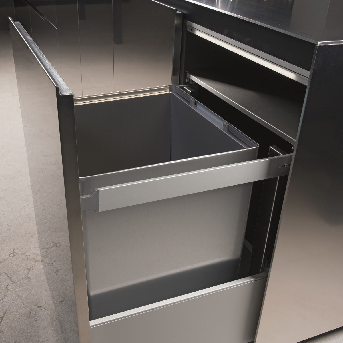 Kitchen Bins for 600mm Wide Pullout Doors | Integrated Cupboard Bin ...